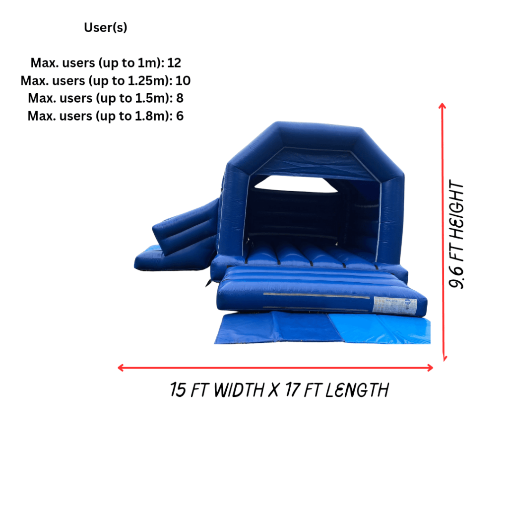 Blue Side Slide Bouncy Castle Hire - Childsplay Hire-blue-slide