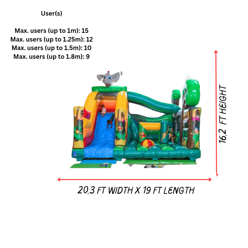 Jungle Multiplay Bounce And Slide Hire - Childsplay Hire